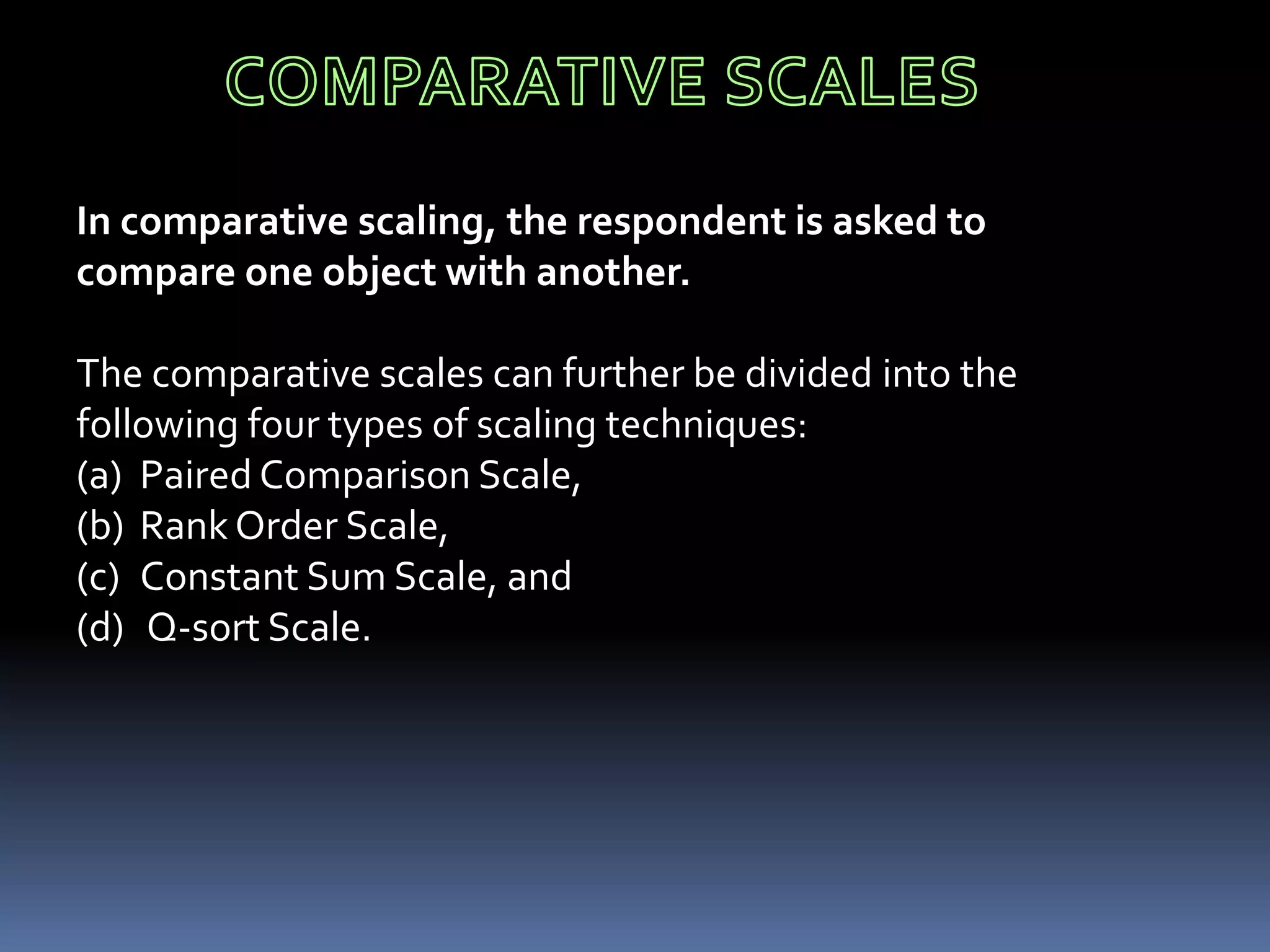 Measurement and scaling techniques | PPTX