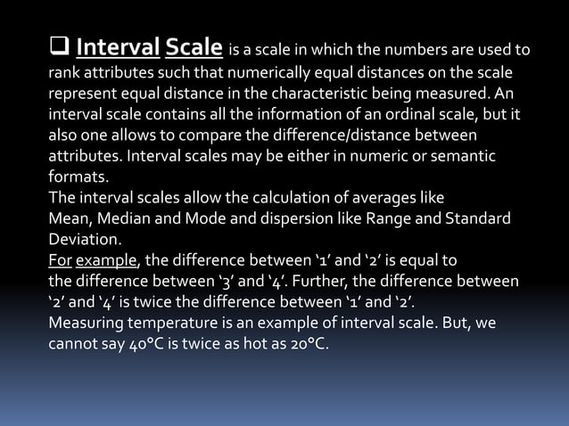 Measurement and scaling techniques | PPTX | Science