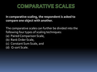 Measurement and scaling techniques | PPTX
