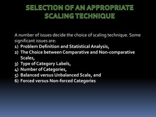 Measurement and scaling techniques | PPTX