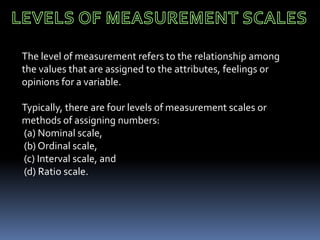 Measurement and scaling techniques | PPTX