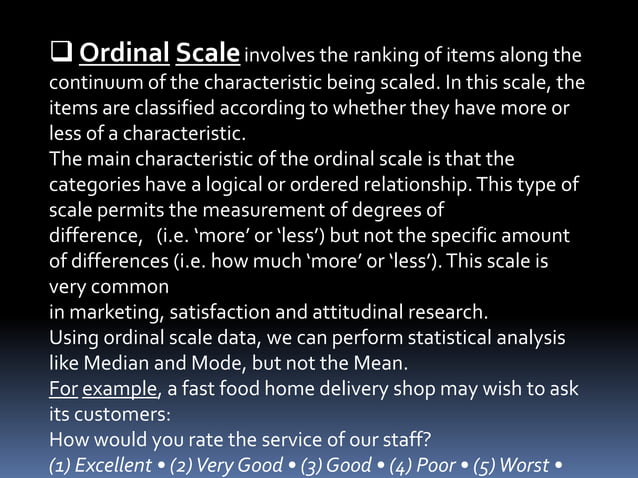 Measurement and scaling techniques | PPTX | Science