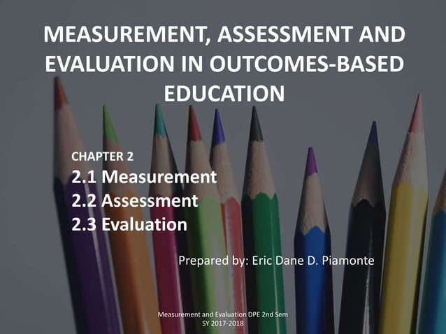 Measurement, assessment and evaluation in outcomes based education ...