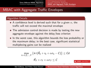 Measurement-Based Admission Control Algorithms | PDF | Web Conferencing ...