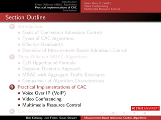 Measurement-Based Admission Control Algorithms | PDF | Web Conferencing | Computer Software and ...