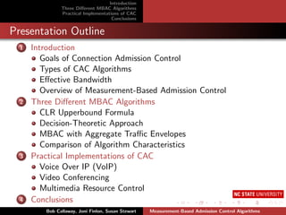 Measurement-Based Admission Control Algorithms | PDF | Web Conferencing | Computer Software and ...
