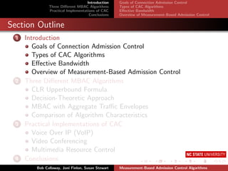Measurement-Based Admission Control Algorithms | PDF | Web Conferencing | Computer Software and ...