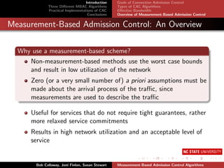 Measurement-Based Admission Control Algorithms | PDF | Web Conferencing | Computer Software and ...