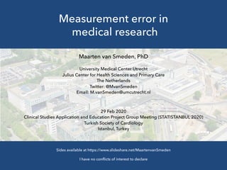 Measurement error in medical research | PDF