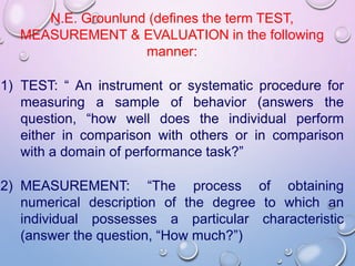 Measurement and evaluation | PPTX