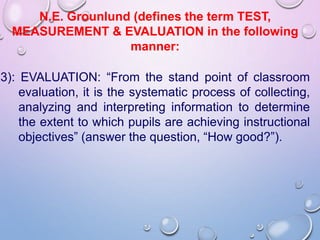 Measurement and evaluation | PPTX