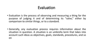 Measurement, evaluation and examination | PPT