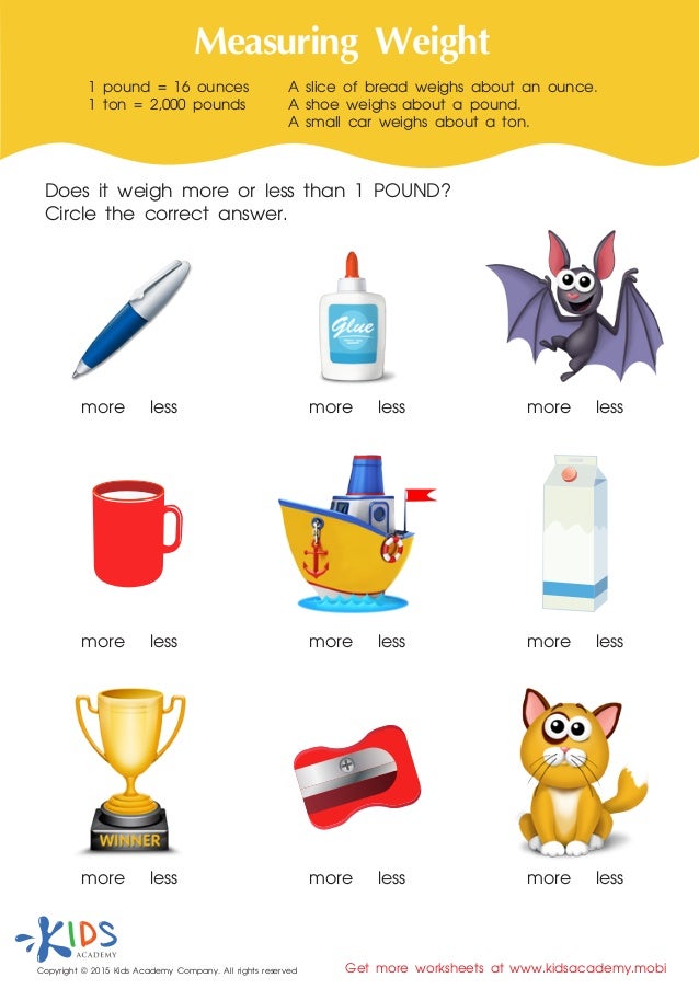 Measurement For Kids Free Printable Worksheets Measurement For Kids Free Printable Worksheets