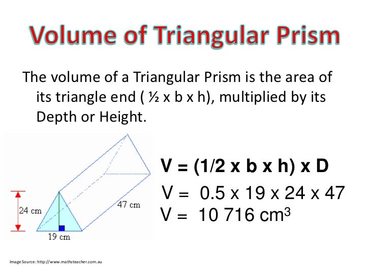 Right Triangular Prism Formula