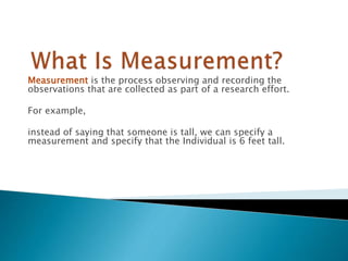 Measurement & information analysis | PPT