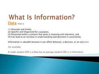 Measurement & information analysis | PPT