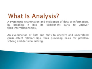 Measurement & information analysis | PPT
