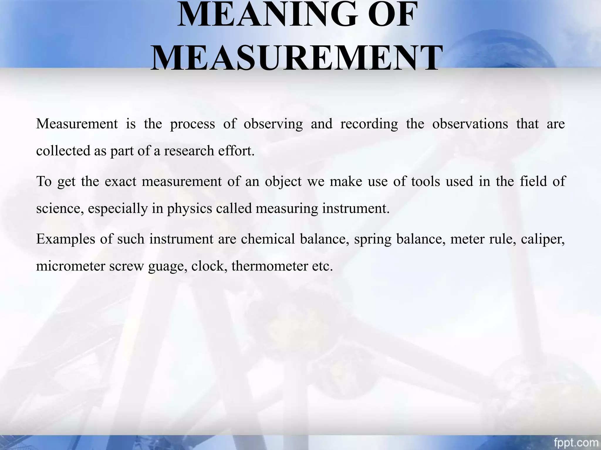 Measurement in Physics | PPTX