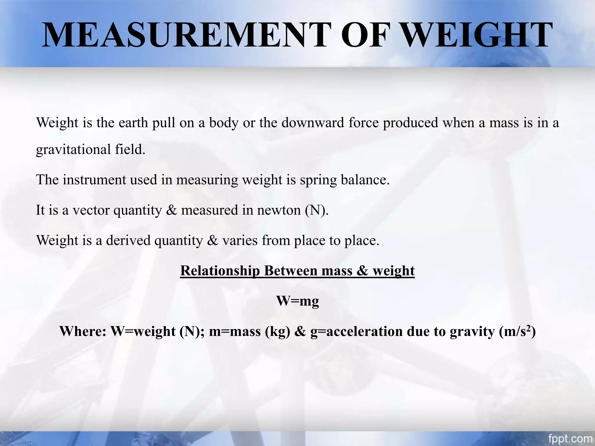 Measurement in Physics | PPTX | Physics | Science