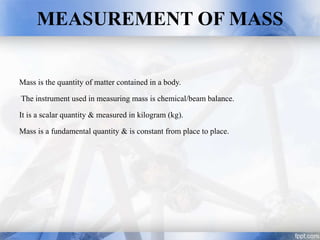 Measurement in Physics | PPTX