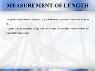 Measurement in Physics | PPTX