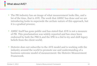 Measurement in PR: the Hotwire Measurement Framework | PPT