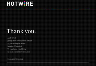 Measurement in PR: the Hotwire Measurement Framework | PPT