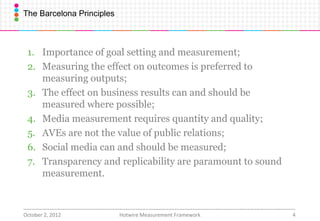 Measurement in PR: the Hotwire Measurement Framework | PPT