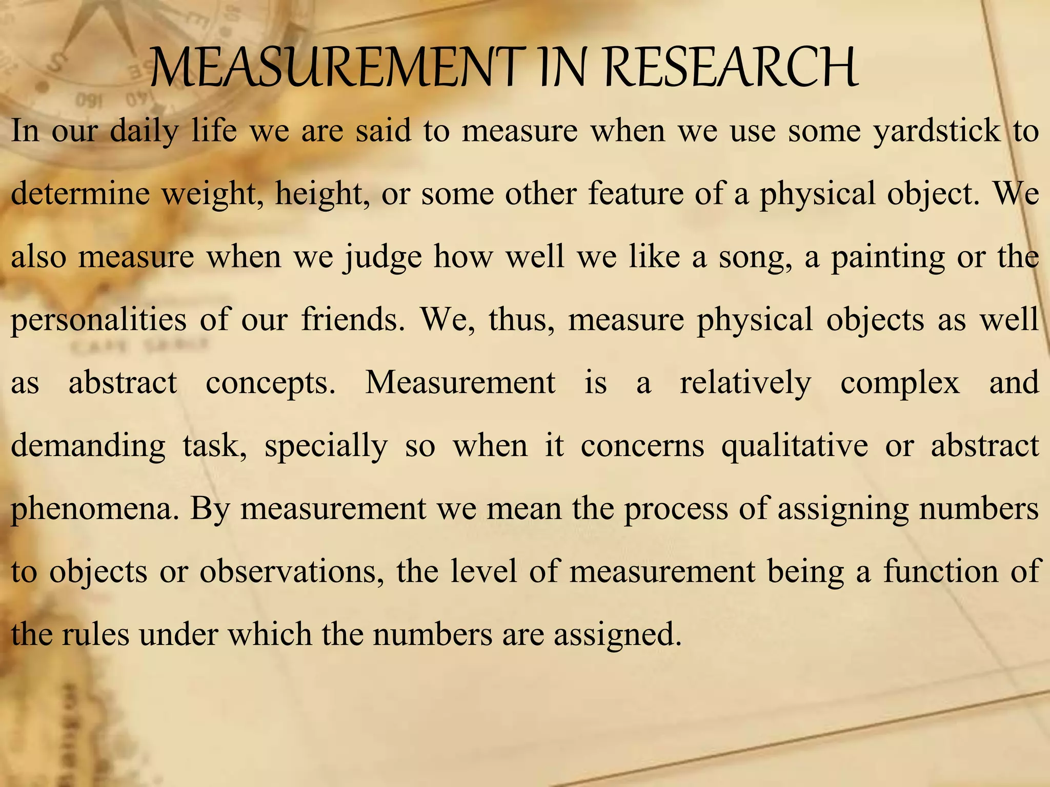 Measurement in research | PPTX