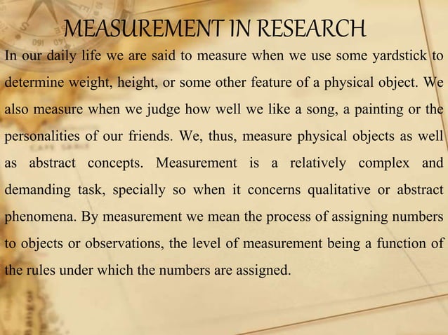 Measurement in research | PPT
