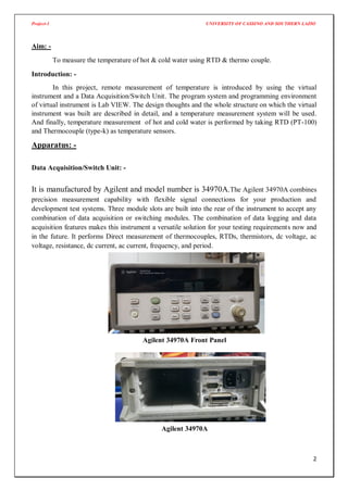 Measurement of Temperature & calibration of LVDT | PDF | Computer ...