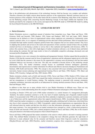 Measurement model of the market orientation | PDF