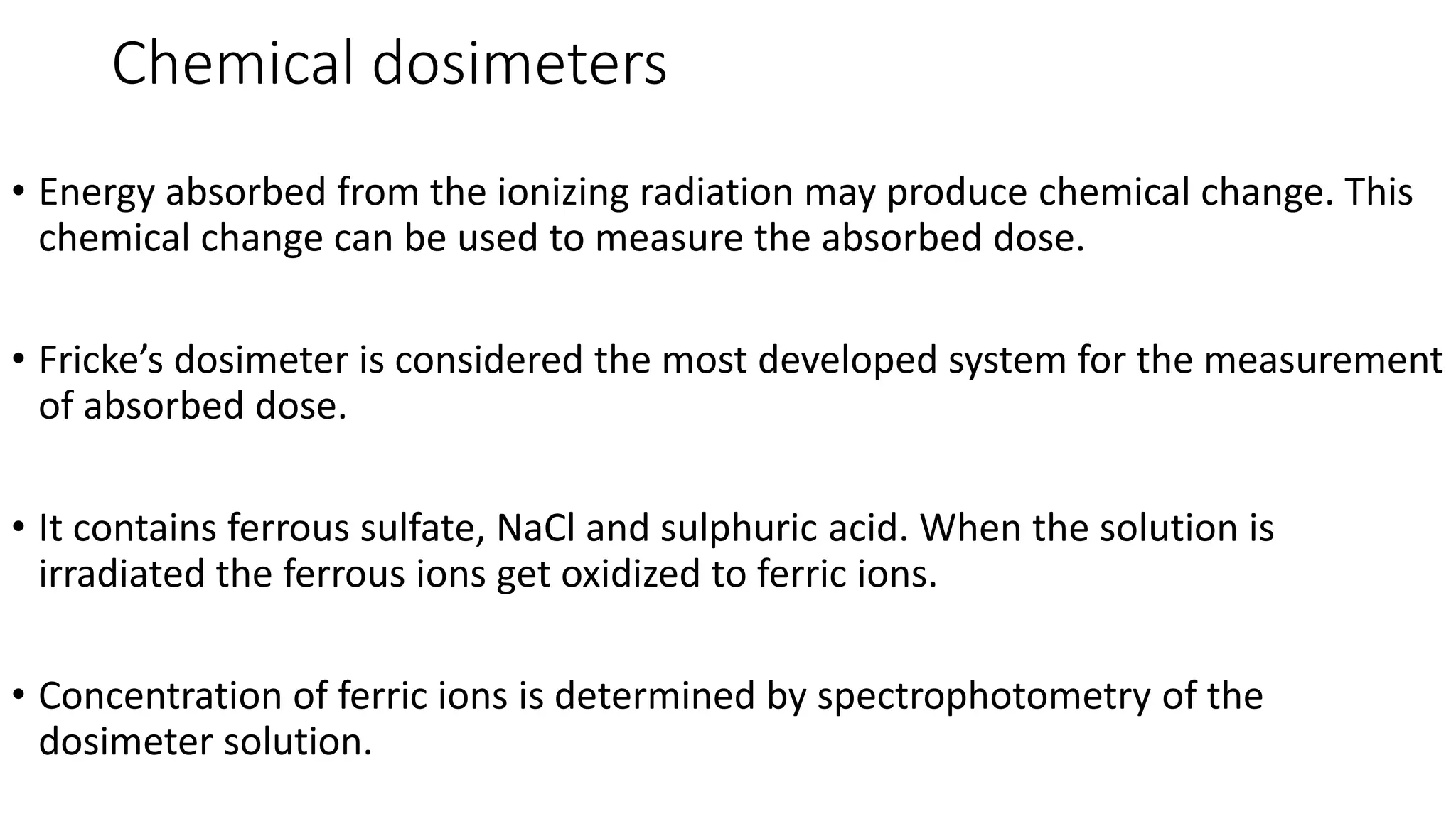 Measurement of absorbed dose | PPTX
