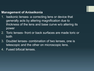 Measurement of aniseikonia | PPTX
