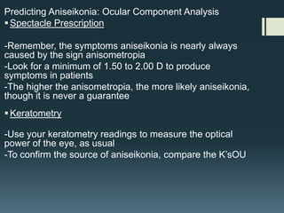 Measurement of aniseikonia | PPTX