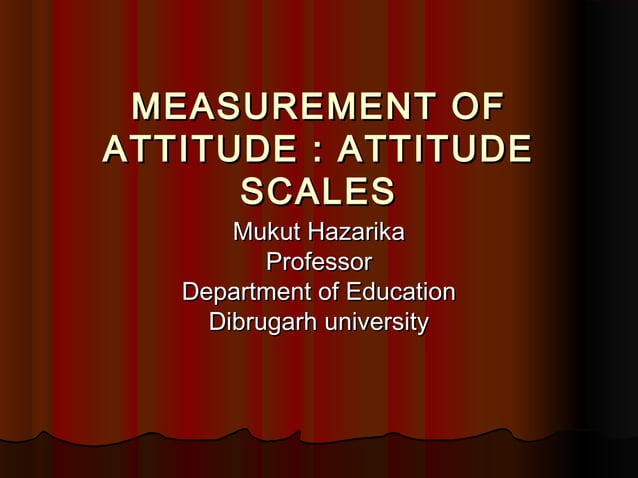 Measurement of attitude | PPT | Science