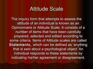 Measurement of attitude | PPT