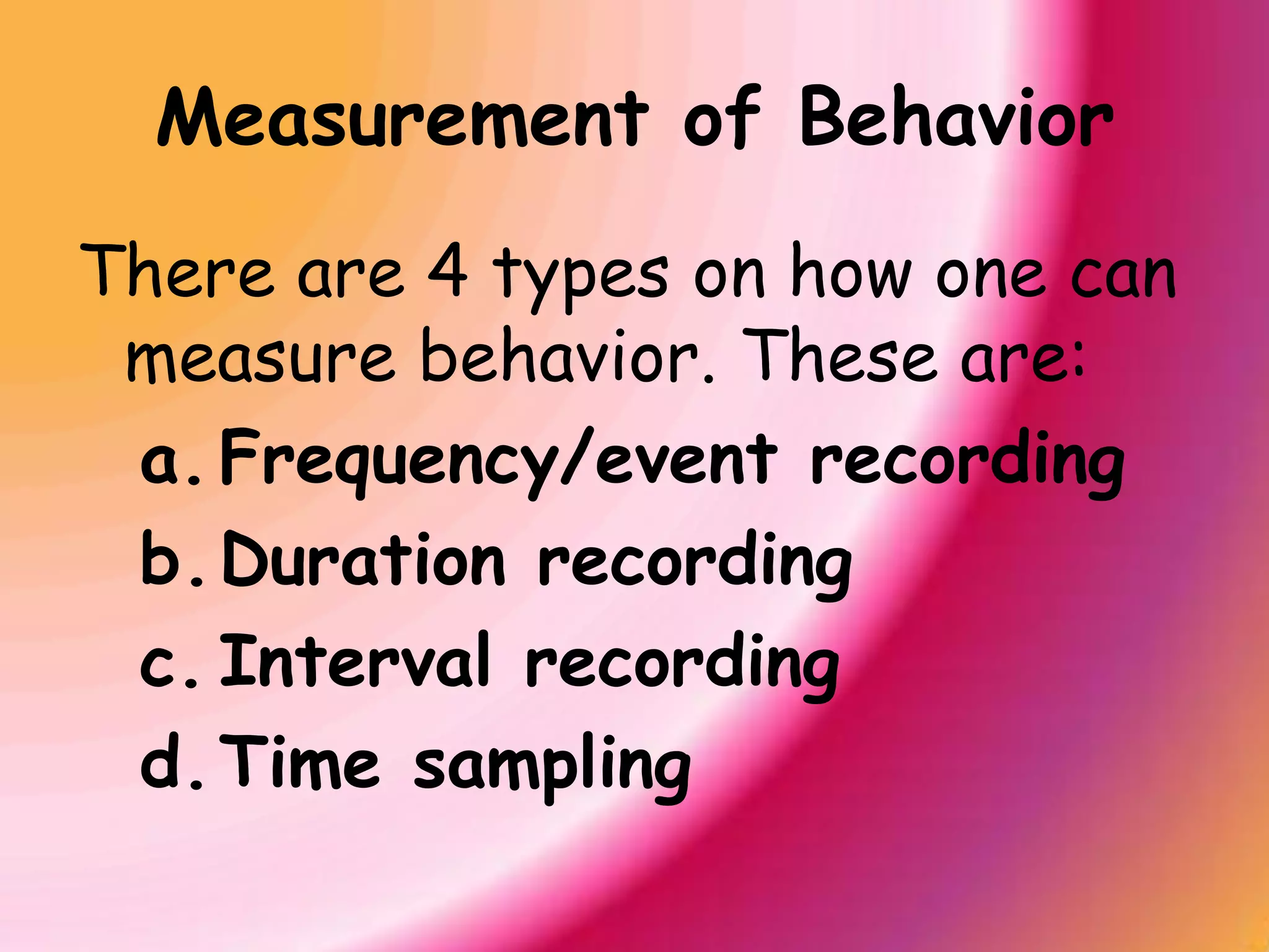 Measurement of behavior | PPTX
