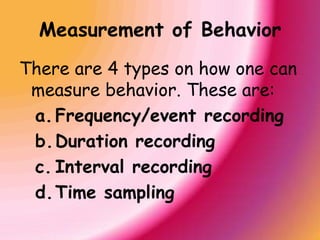 Measurement of behavior | PPTX