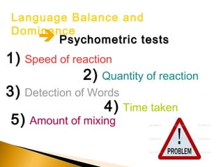 Measurement of bilingualism | PPT