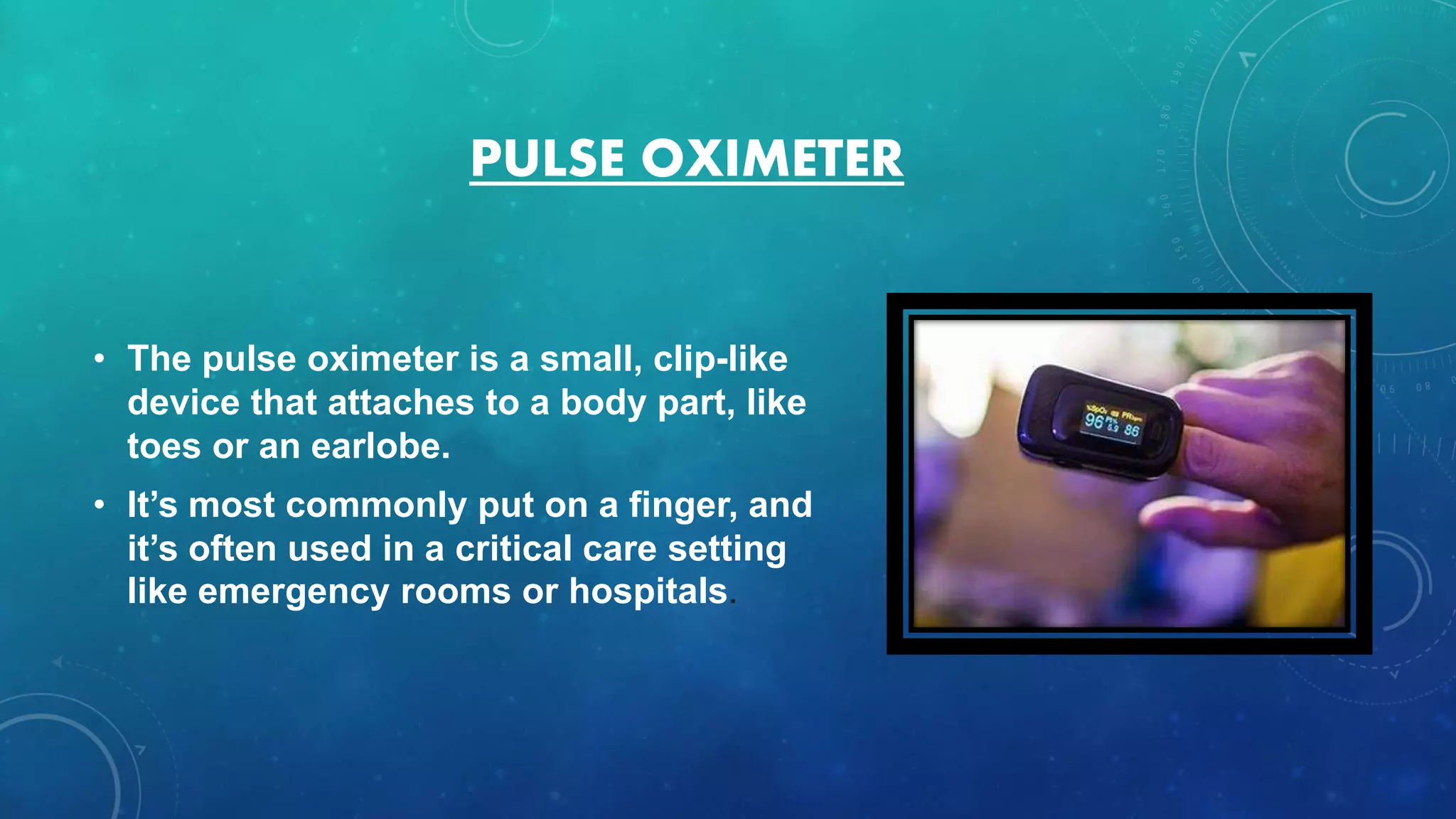 Measurement of Blood Oxygen Saturation with a Pulse Oximeter | PPT