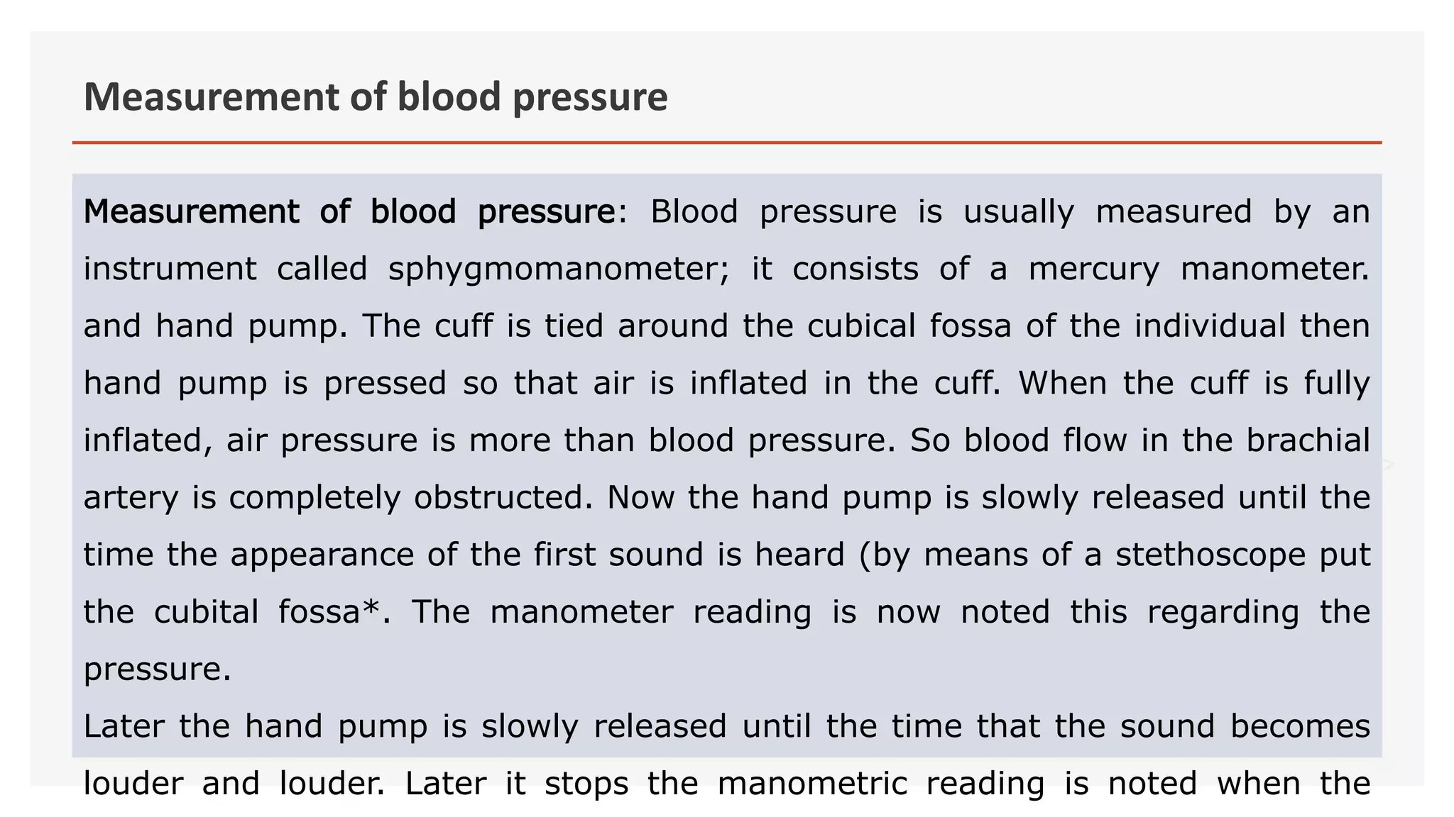 Measurement of blood pressure. | PPTX