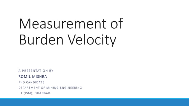 Measurement of burden velocity by High Speed Video Camera.pptx