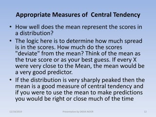 Measurement of central tendency with group data | PPTX