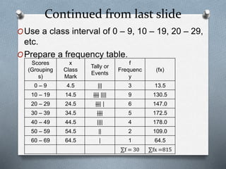 Measurement of central tendency | PPTX
