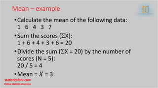 Measure of central tendency | PPT