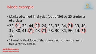 Measure of central tendency | PPT | Free Download