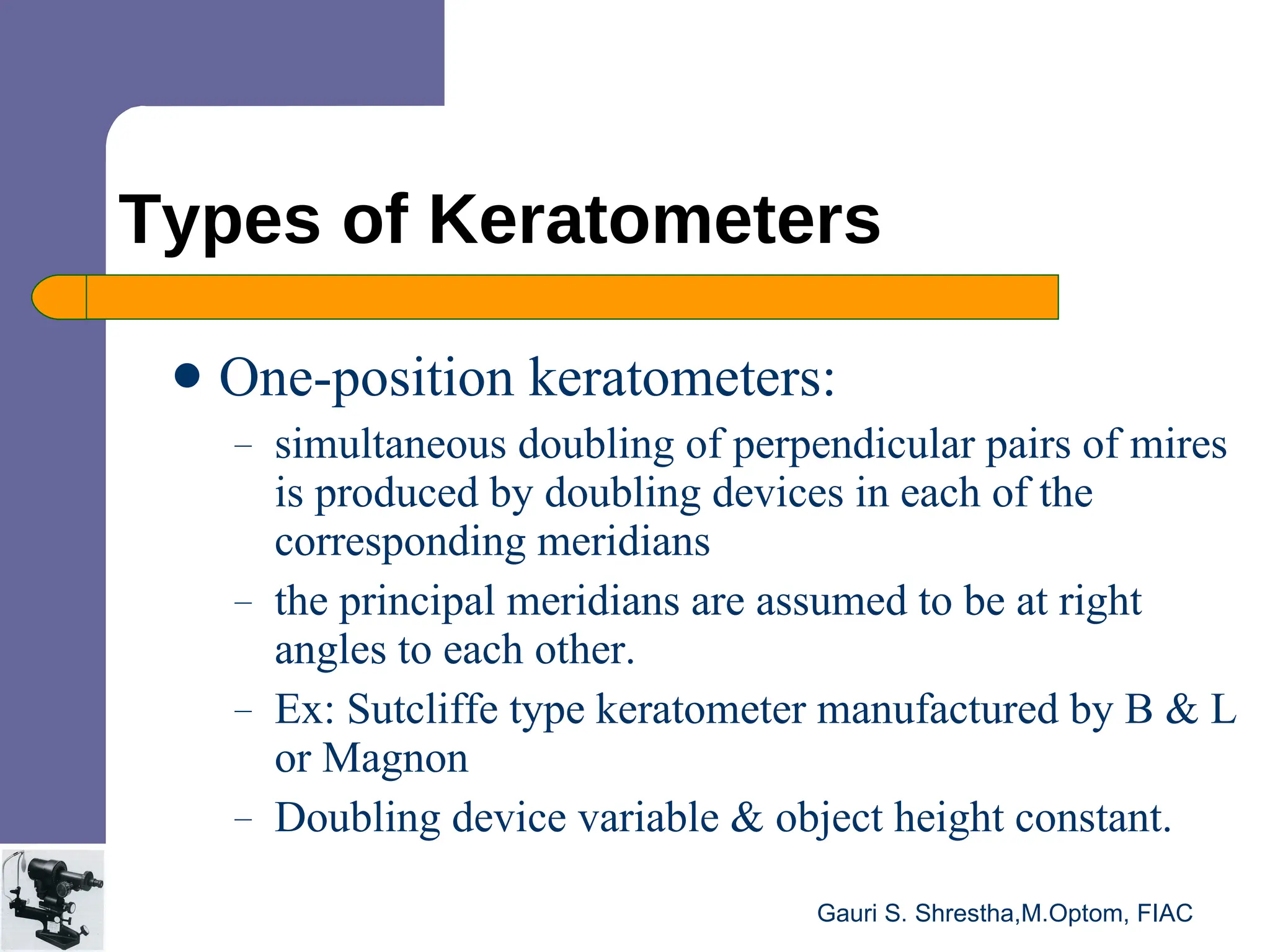 Measurement of corneal curvature | PPT