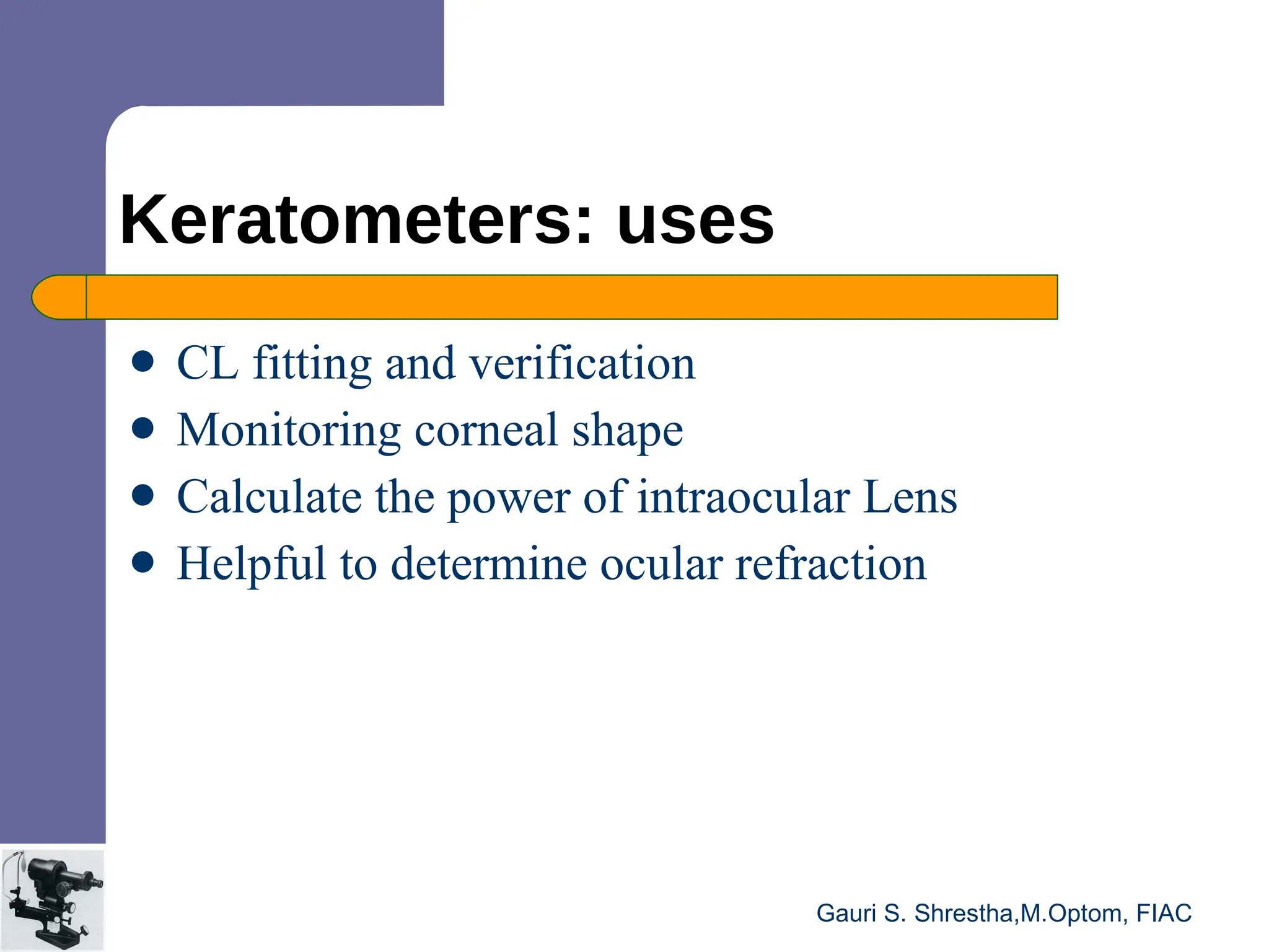 Measurement of corneal curvature | PPT