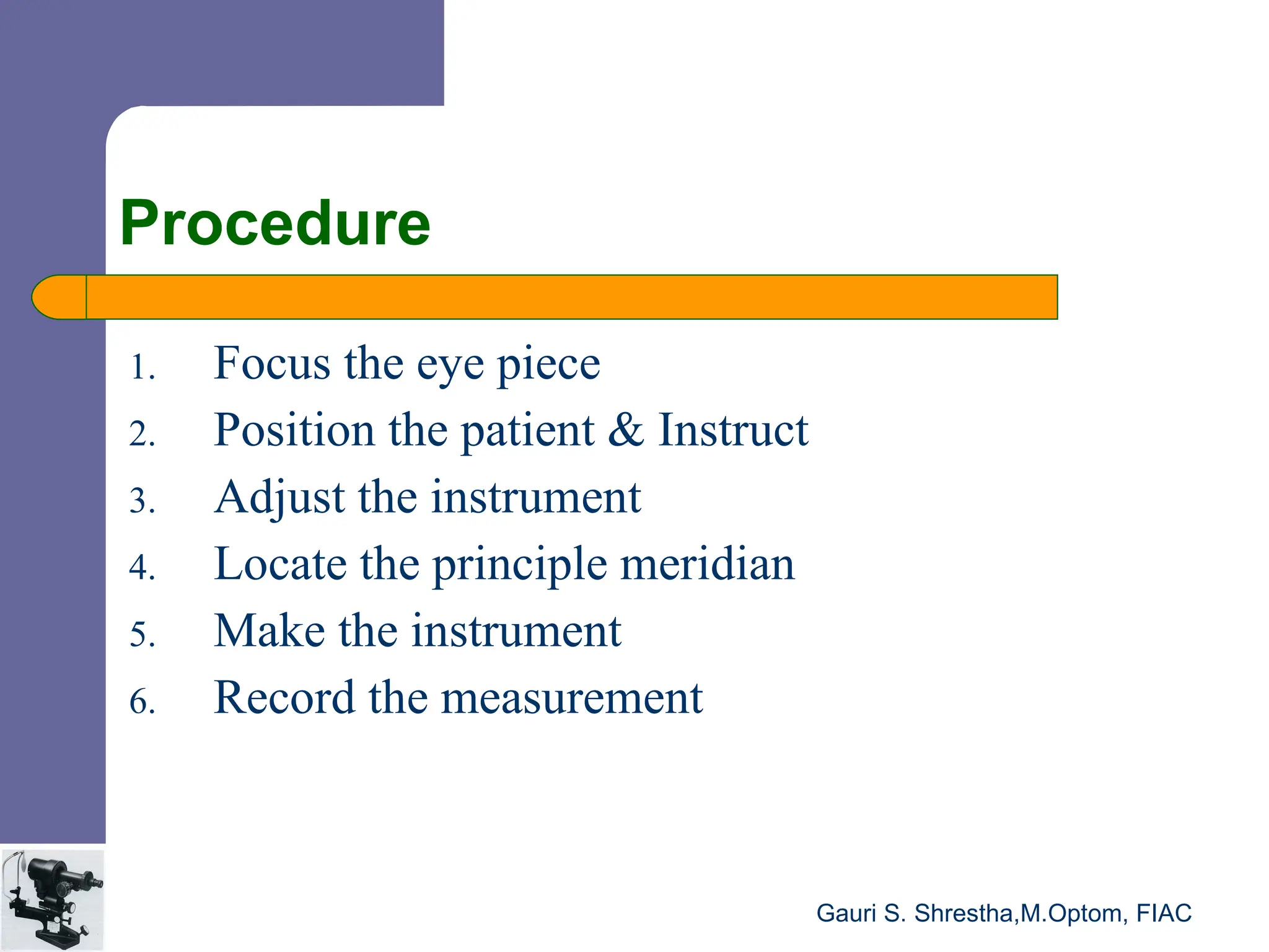 Measurement of corneal curvature | PPT